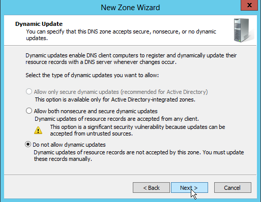DNSSEC signing a zone with Windows Server 2012